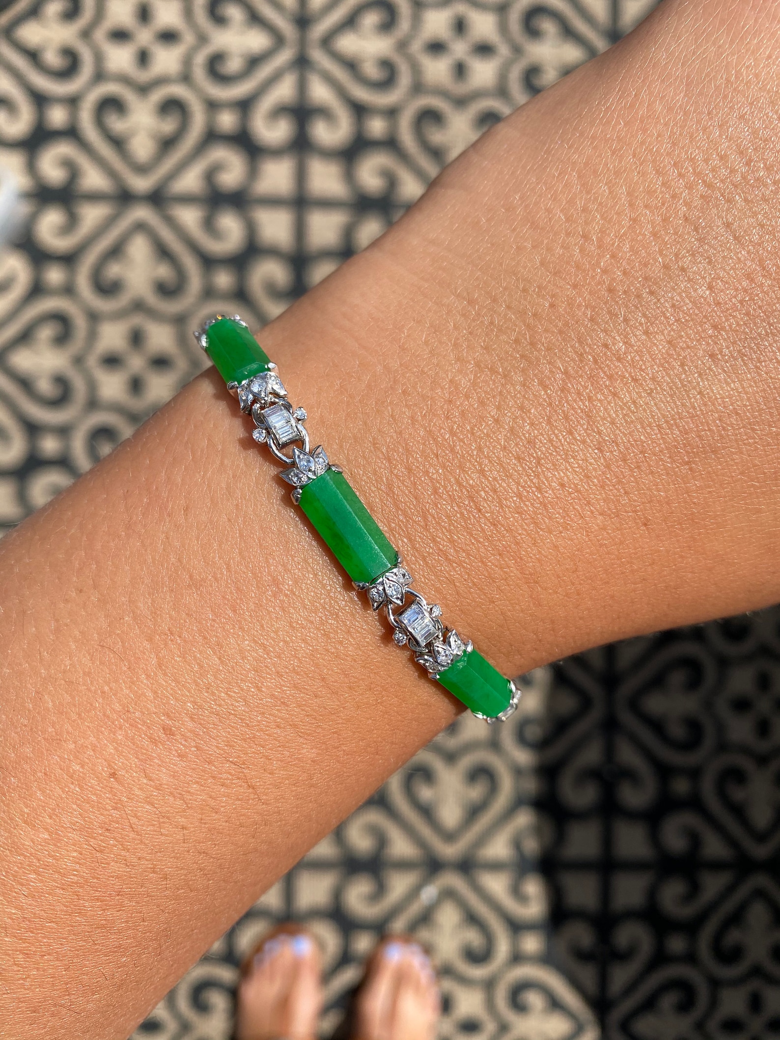 Outstanding Signed Imperial Fei Cui Jadeite A Jade set with | Etsy