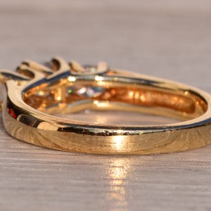 Vintage Past Present Future Diamond Ring in Yellow Gold - Etsy