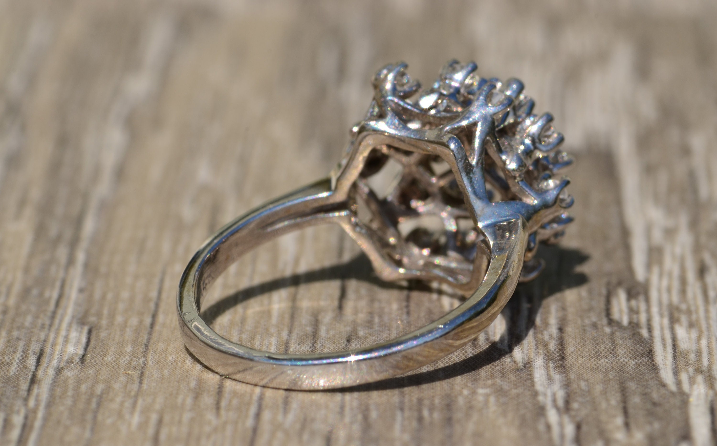 White Gold Spider Web Diamond Ring - Etsy UK