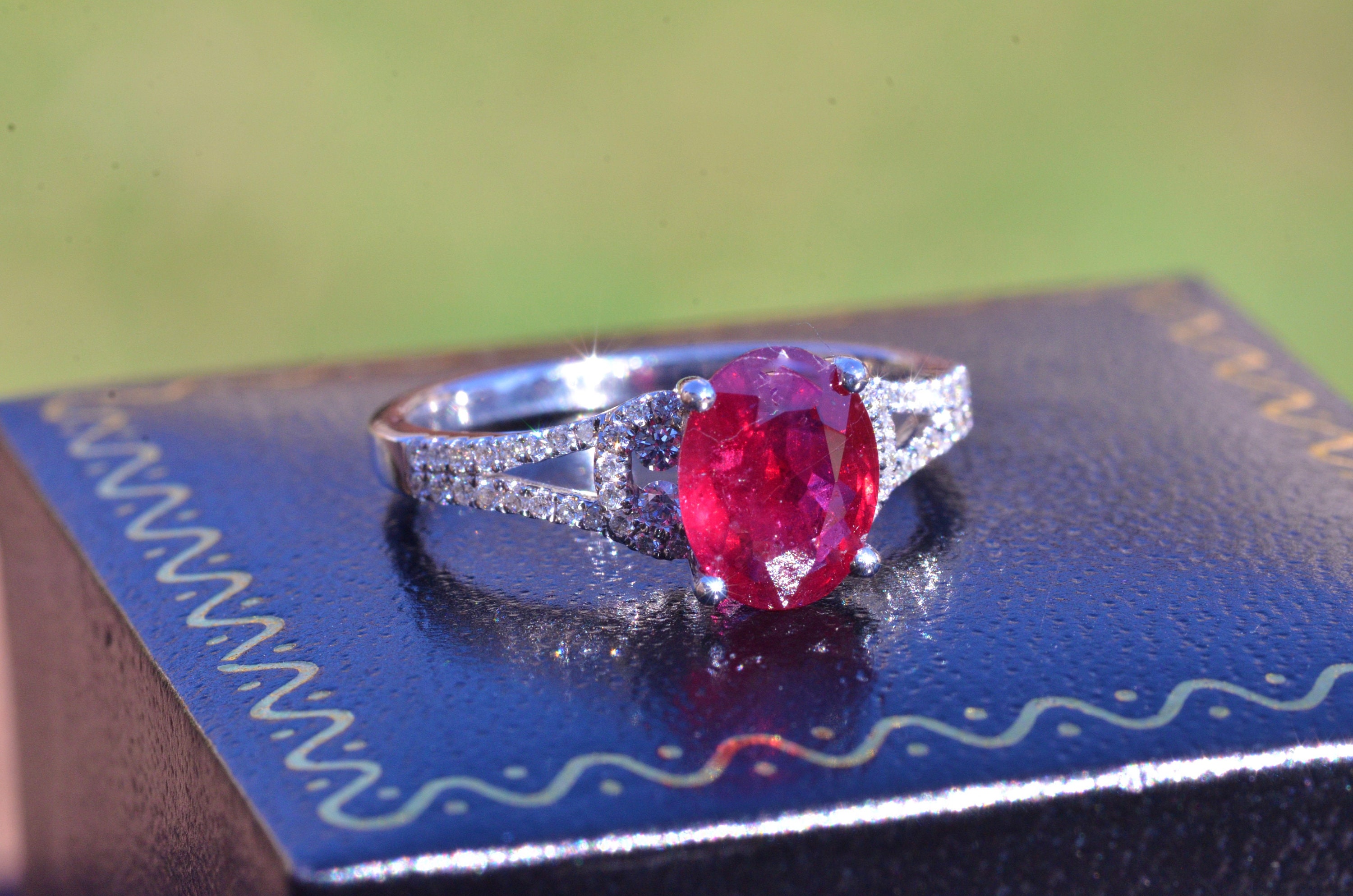 2.04 Carat Ruby in Custom 18 Karat White Gold Mounting - Etsy