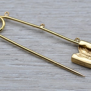 Ladies Vintage 14K Yellow Gold Diaper Pin Charm Holder or Pendant - Etsy