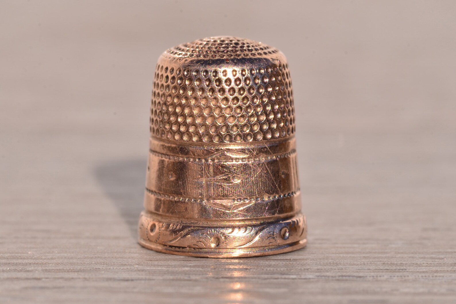 Antique Rose Gold Thimble - Etsy