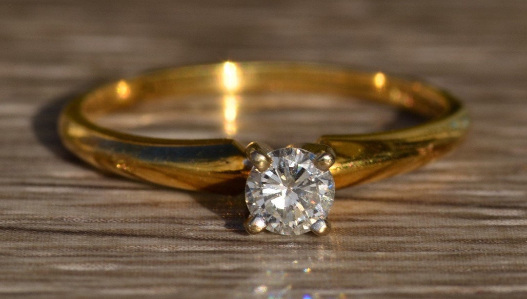 Ladies Vintage Signed Magic Glo Diamond Engagement Ring in 14K - Etsy