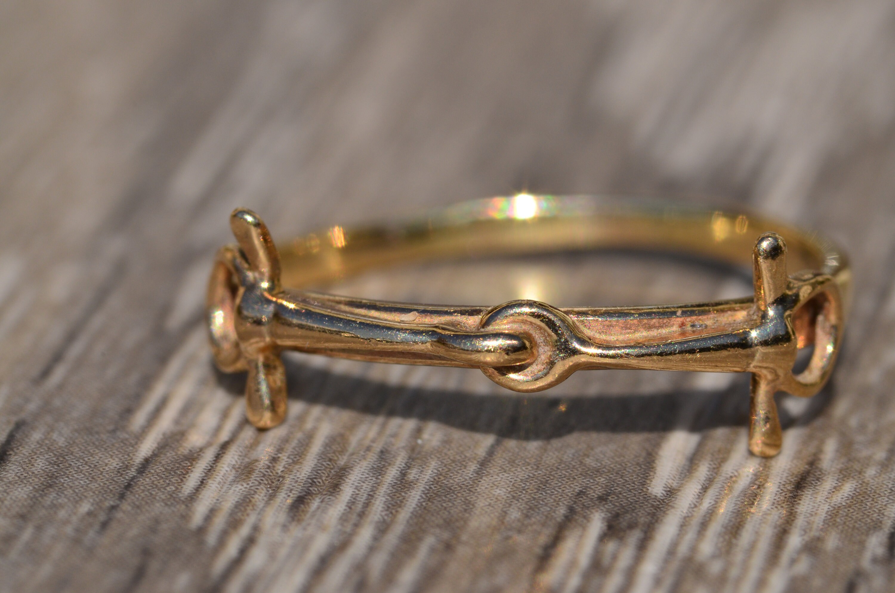 Equestrian Horse-bit Ring in 14 Karat Yellow Gold | Etsy