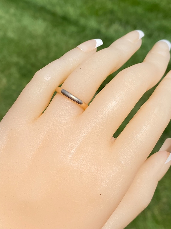 Antique Signed Rose Gold Donut Ring - Gem