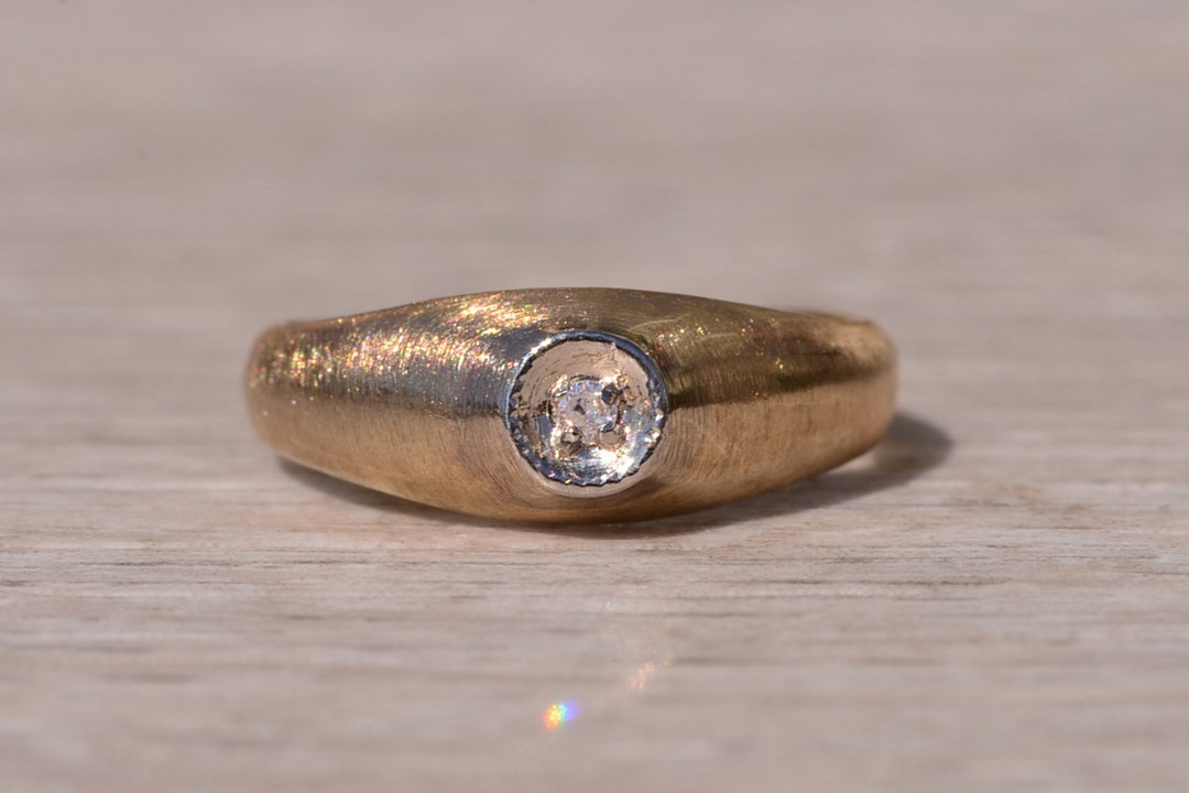 Childrens Diamond Ring in Yellow Gold - Etsy