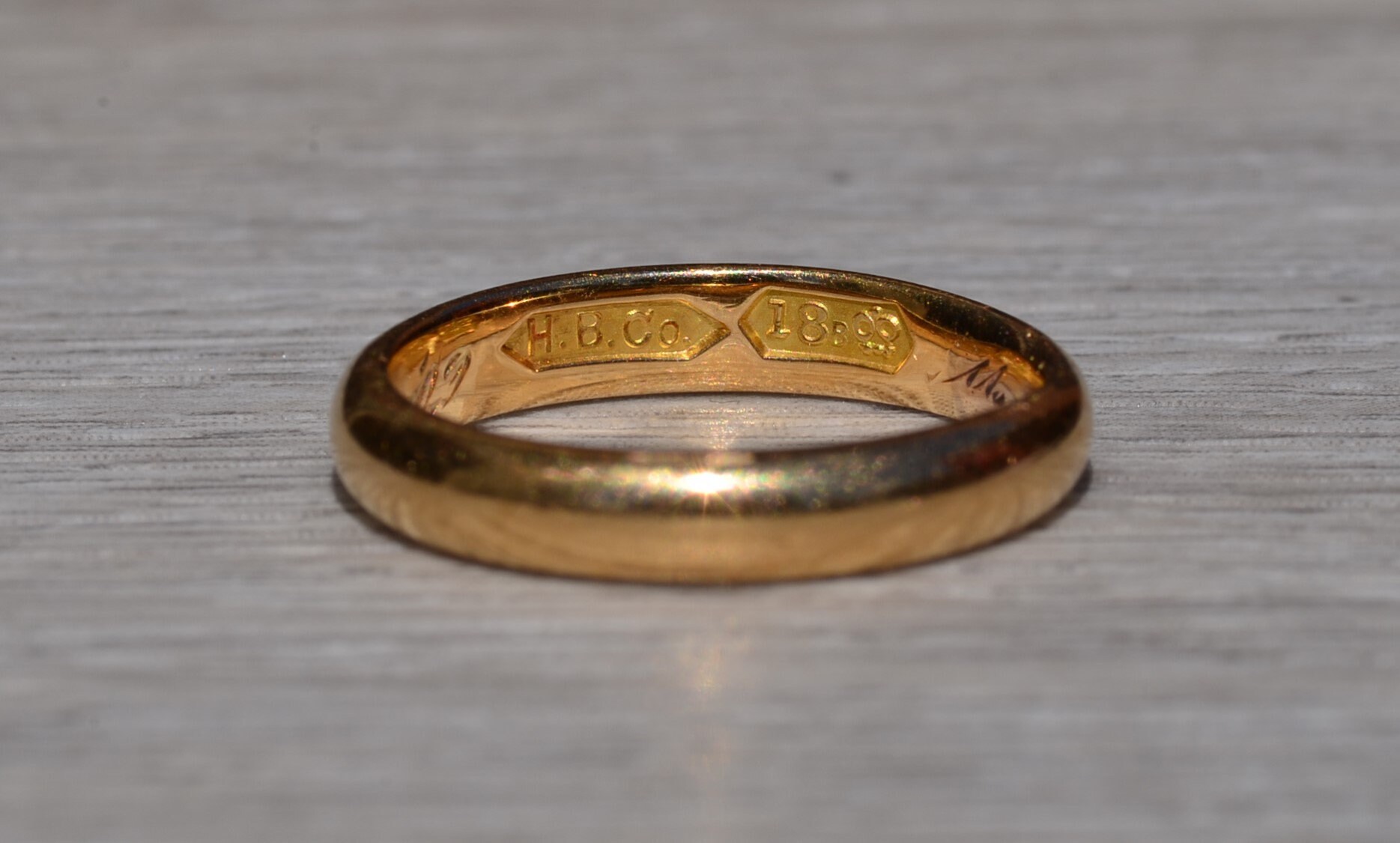 Antique Yellow Gold Signed Hall Brothers Wedding Band Circa - Etsy