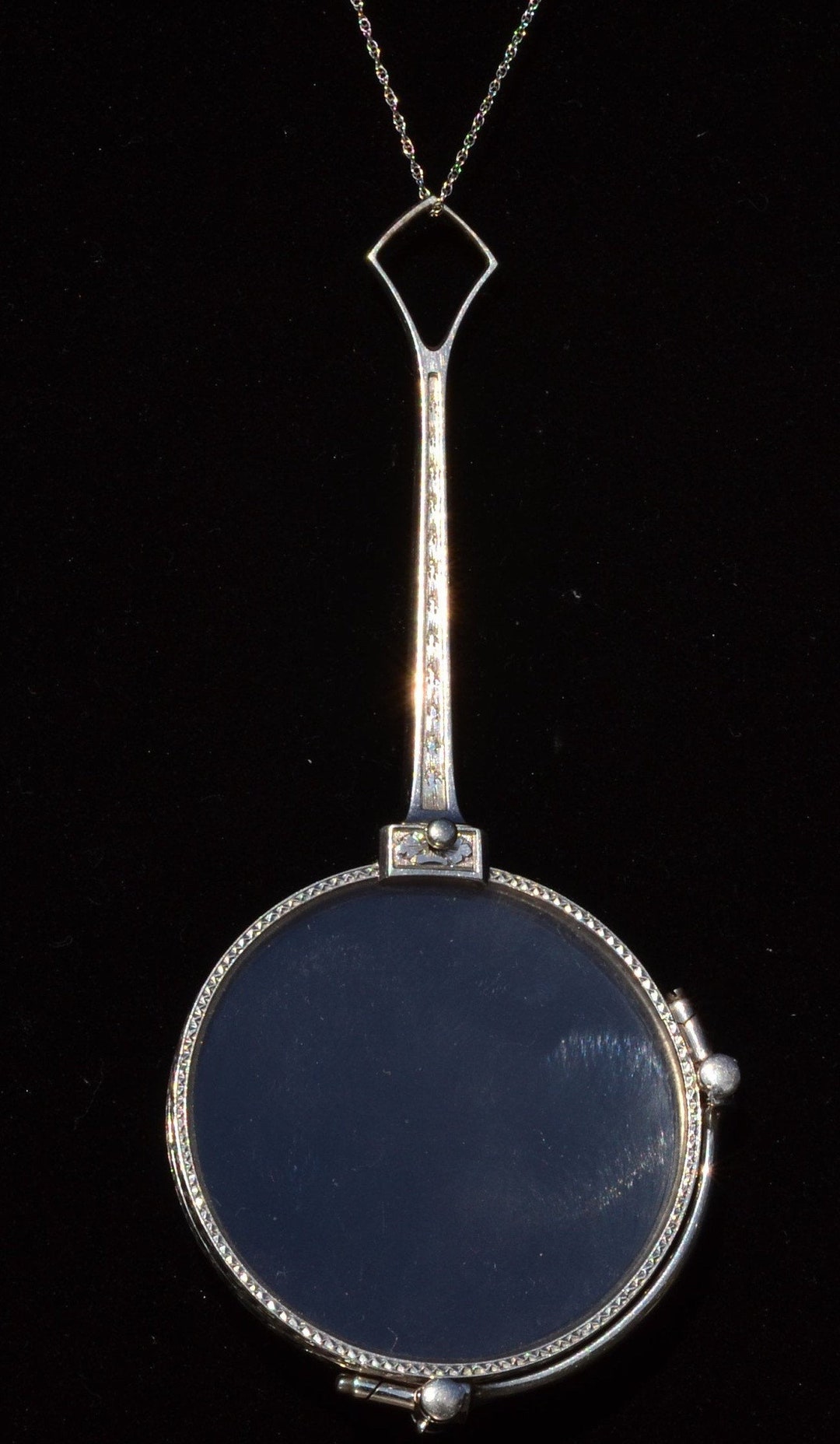 Antique Platinum Lornette With Hand Engraving Throughout - Etsy