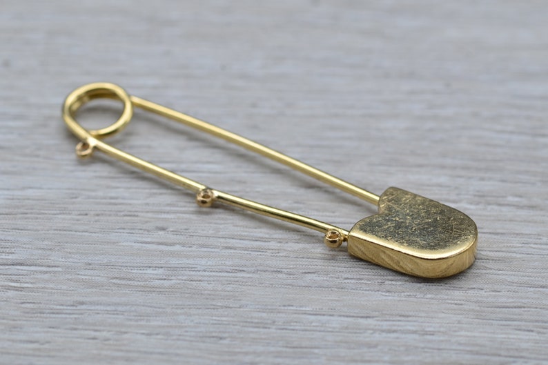 Ladies Vintage 14K Yellow Gold Diaper Pin Charm Holder or Pendant ...