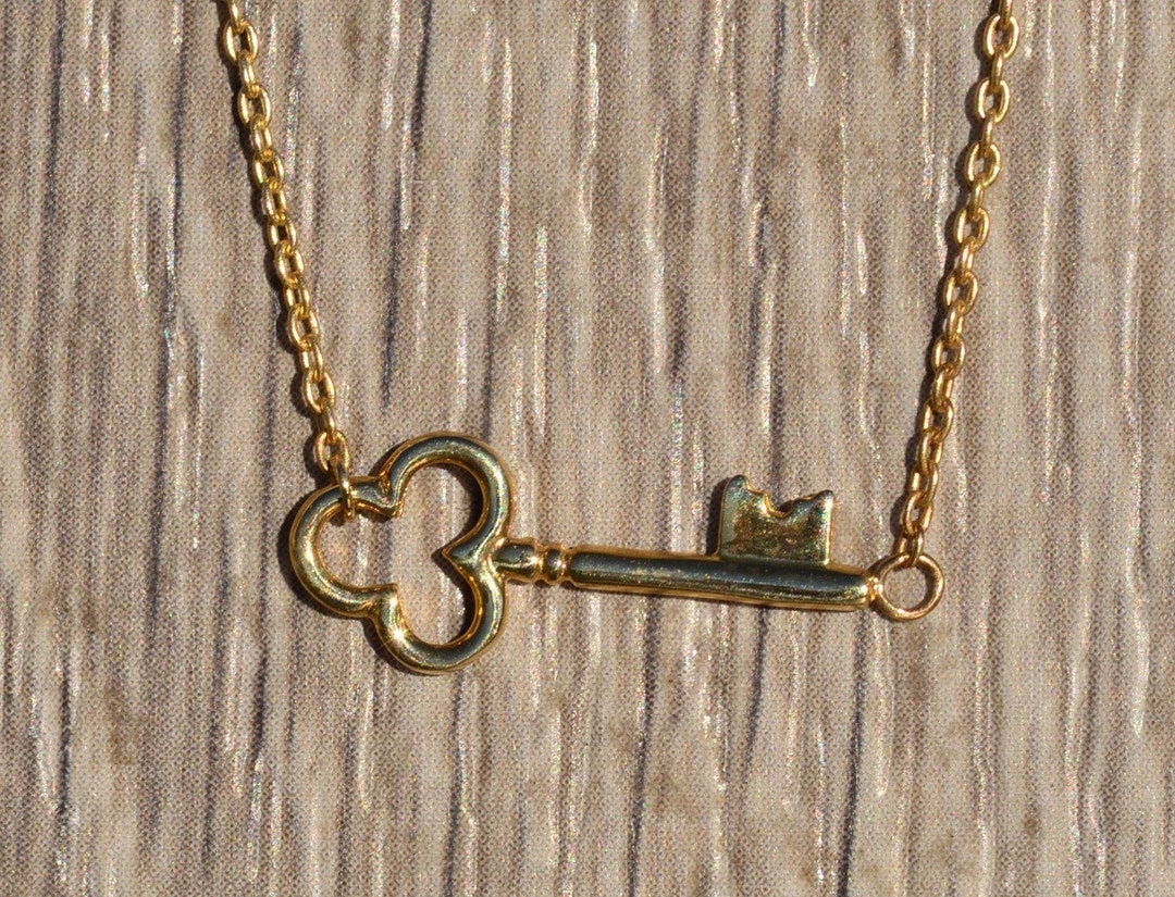 14 Karat Yellow Gold Open Key Ankle Bracelet - Etsy