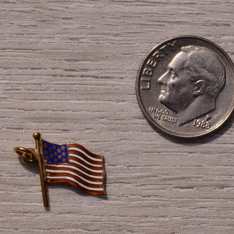 American Flag Charm - Etsy