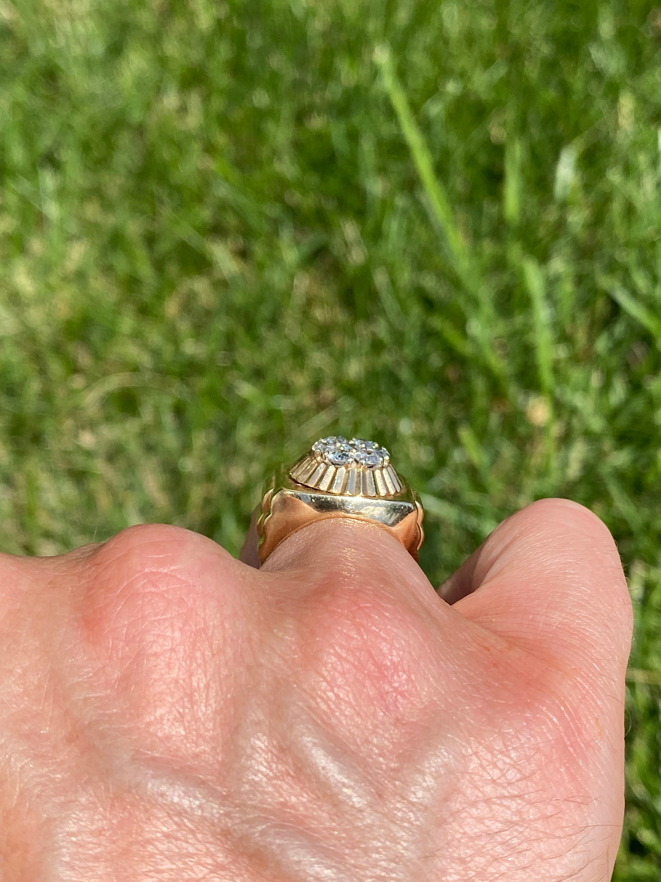 Gentleman's Diamond Pinky Ring - Etsy