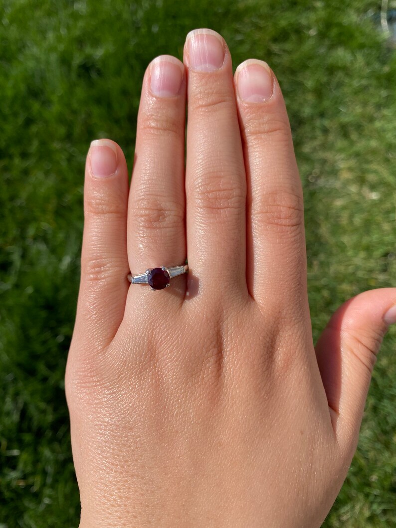 Antique Platinum Ring Set With 1 Carat Laboratory Grown Ruby - Etsy