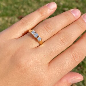 Vintage Past Present Future Diamond Ring in Yellow Gold - Etsy