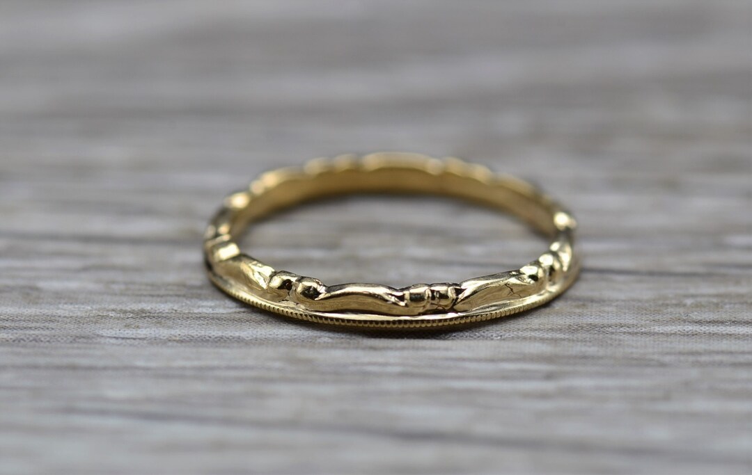 14K Yellow Gold Child's Ring or Ladies Mid Finger Ring - Etsy