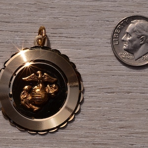 Gold Filled Gold US Marine Corps Eagle, Globe and Anchor Pendant - Etsy