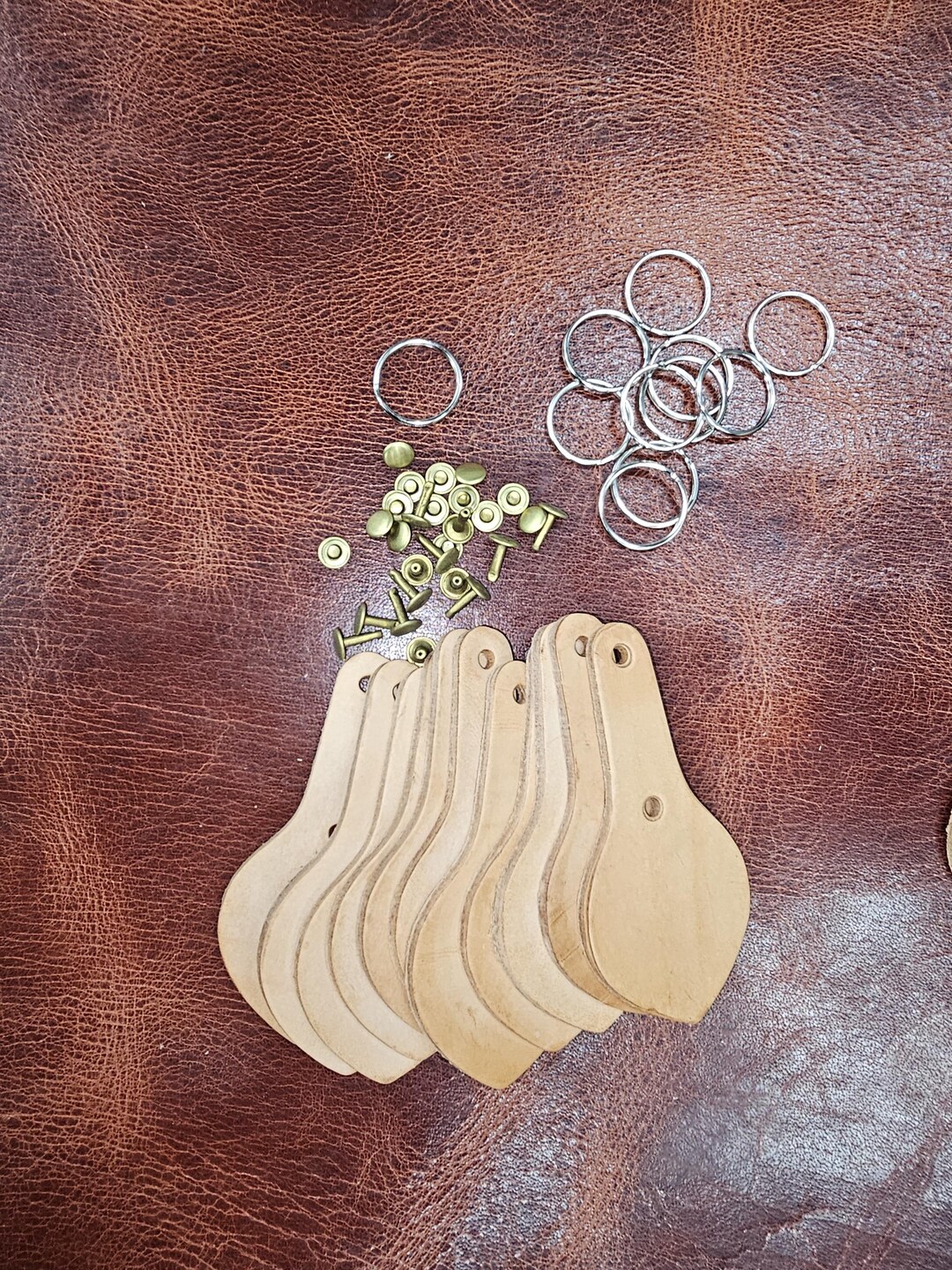 10 Pk Leather Keychain Blanks - Etsy