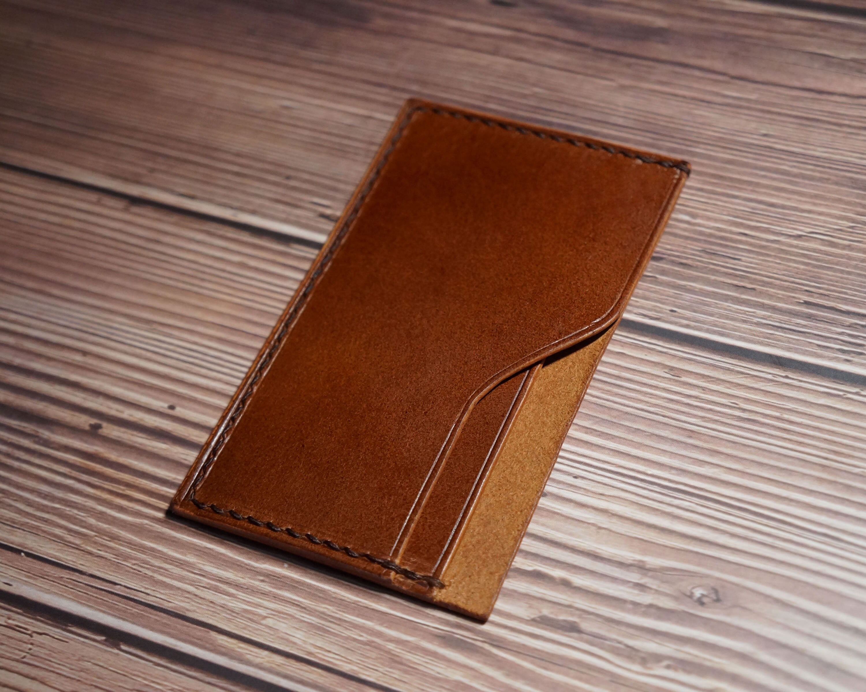 Leather Slim Front Pocket Minimalist Wallet Card Holder Case | Etsy