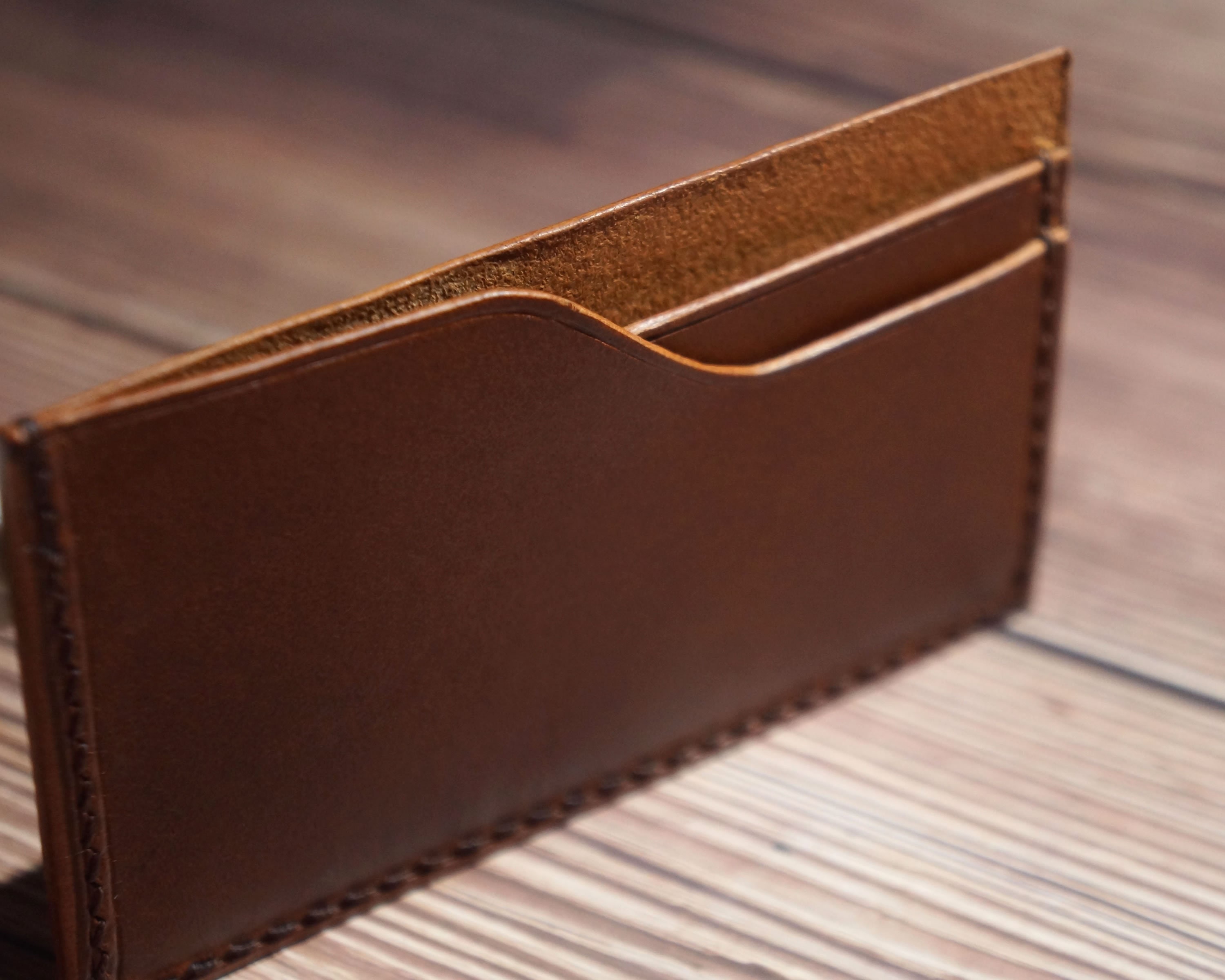 Leather Slim Front Pocket Minimalist Wallet Card Holder Case | Etsy