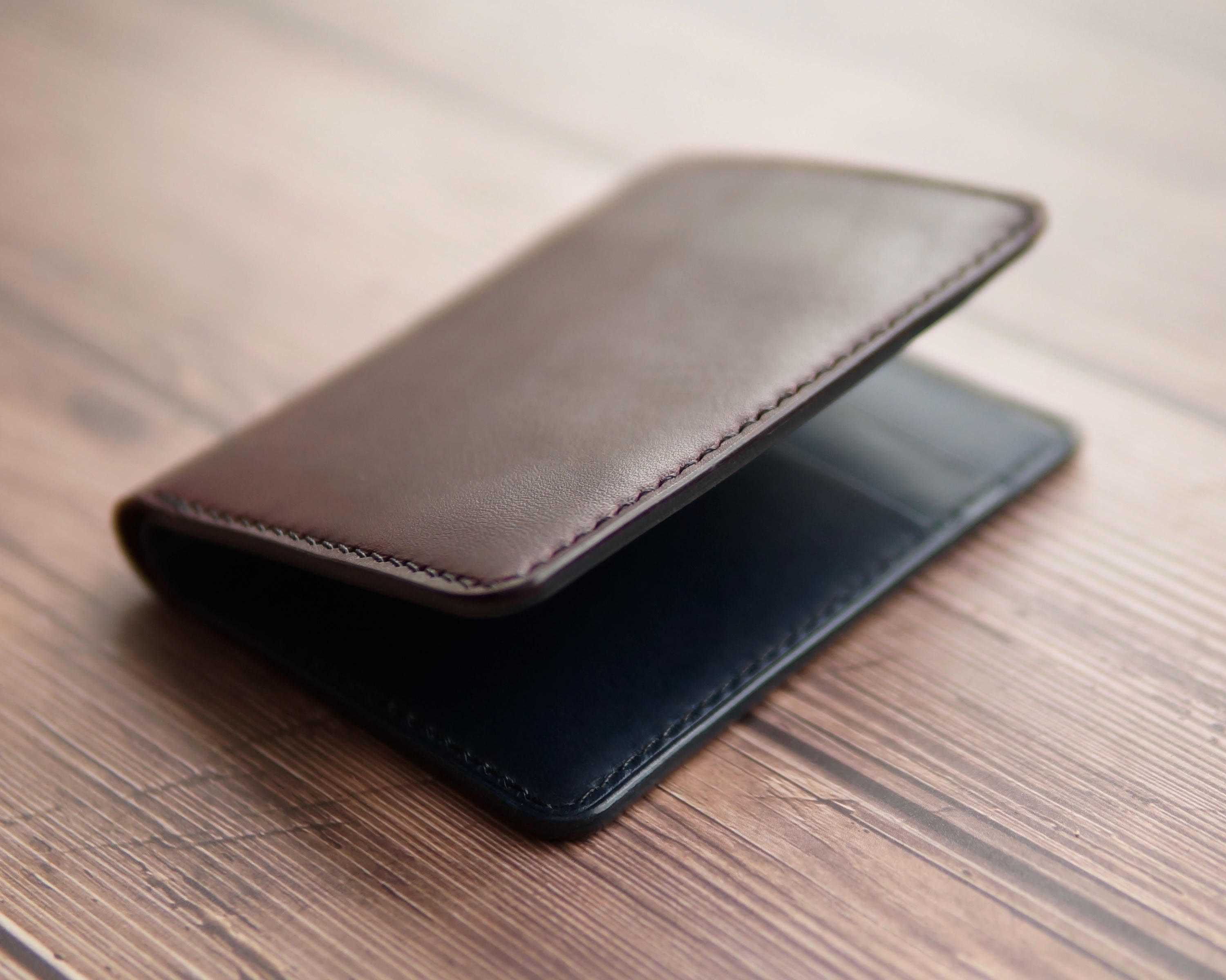 Leather Vertical Bifold Wallet for Mens Womens Front Pocket | Etsy