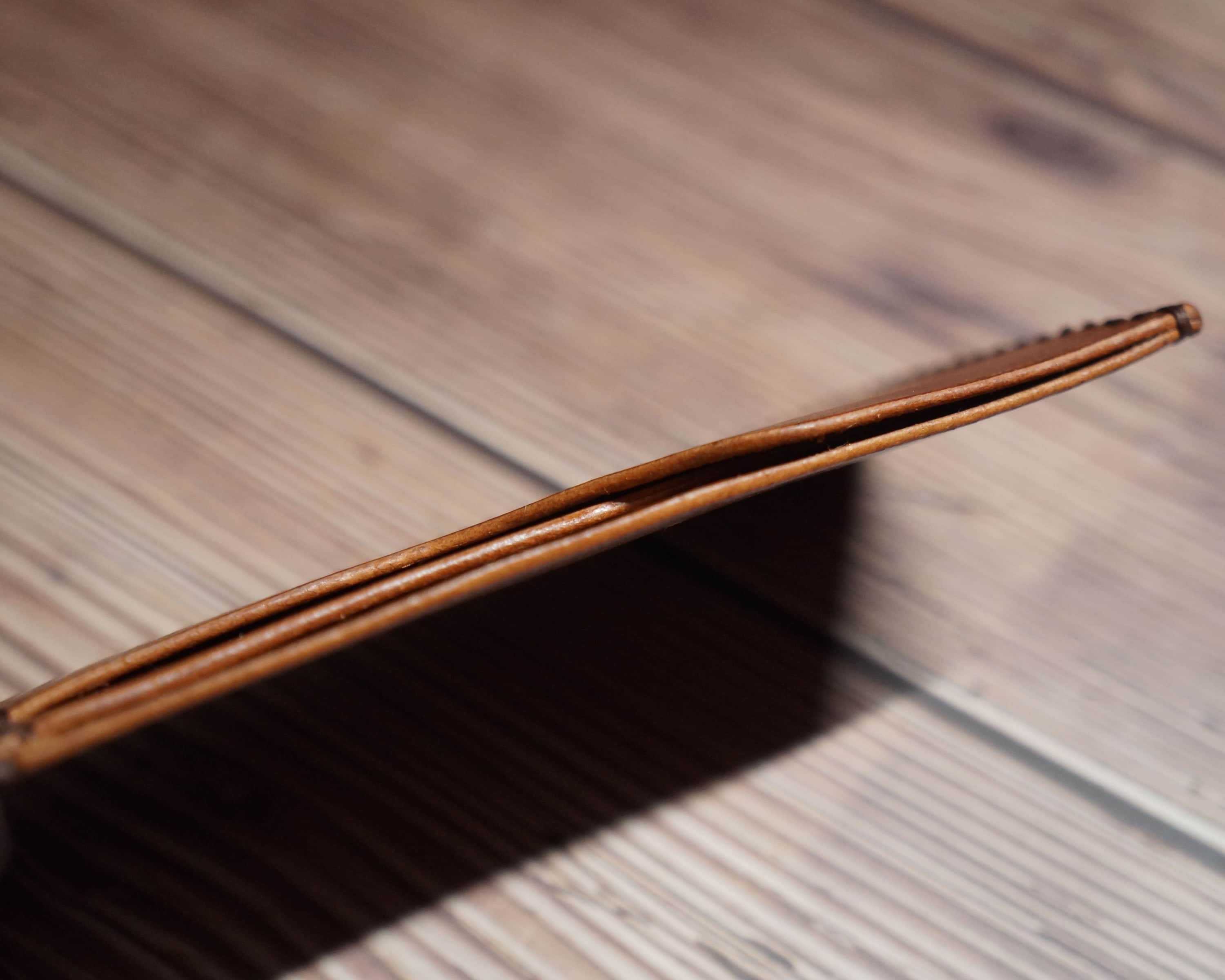 Leather Slim Front Pocket Minimalist Wallet Card Holder Case | Etsy