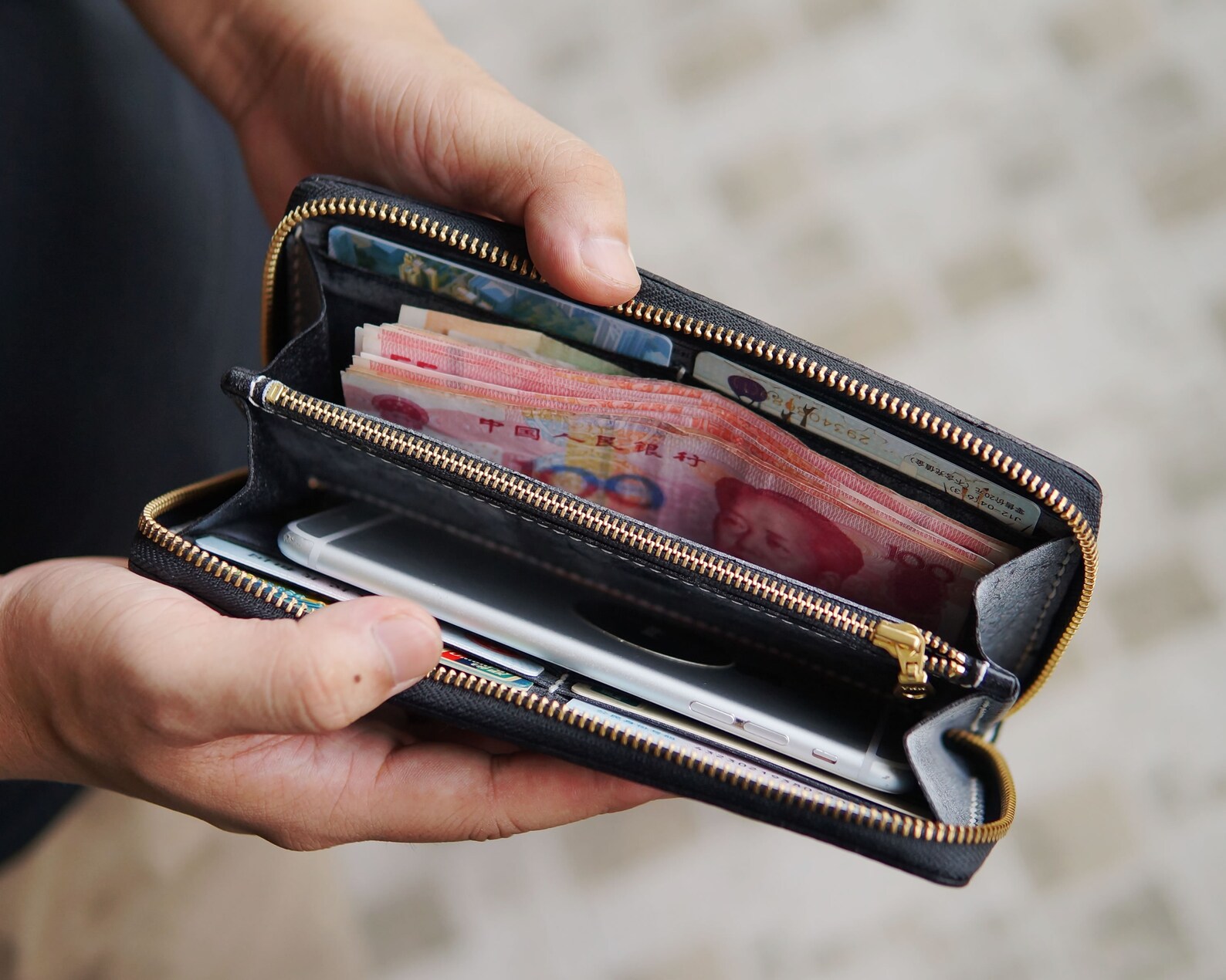 Leather Long Wallet Clutch Zipper Card Wallet Phone Wallet - Etsy