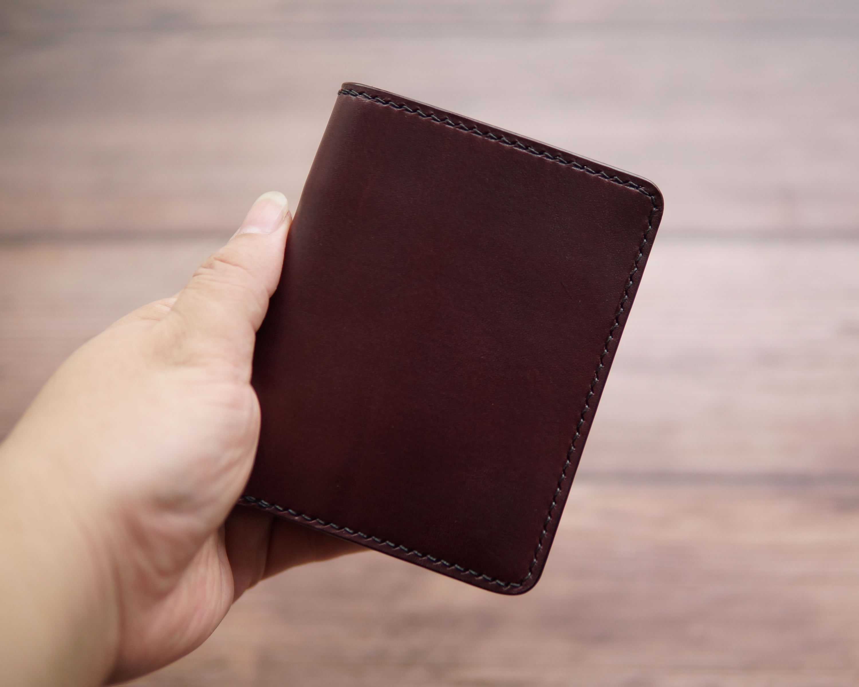 Leather Vertical Bifold Wallet for Mens Womens Front Pocket | Etsy