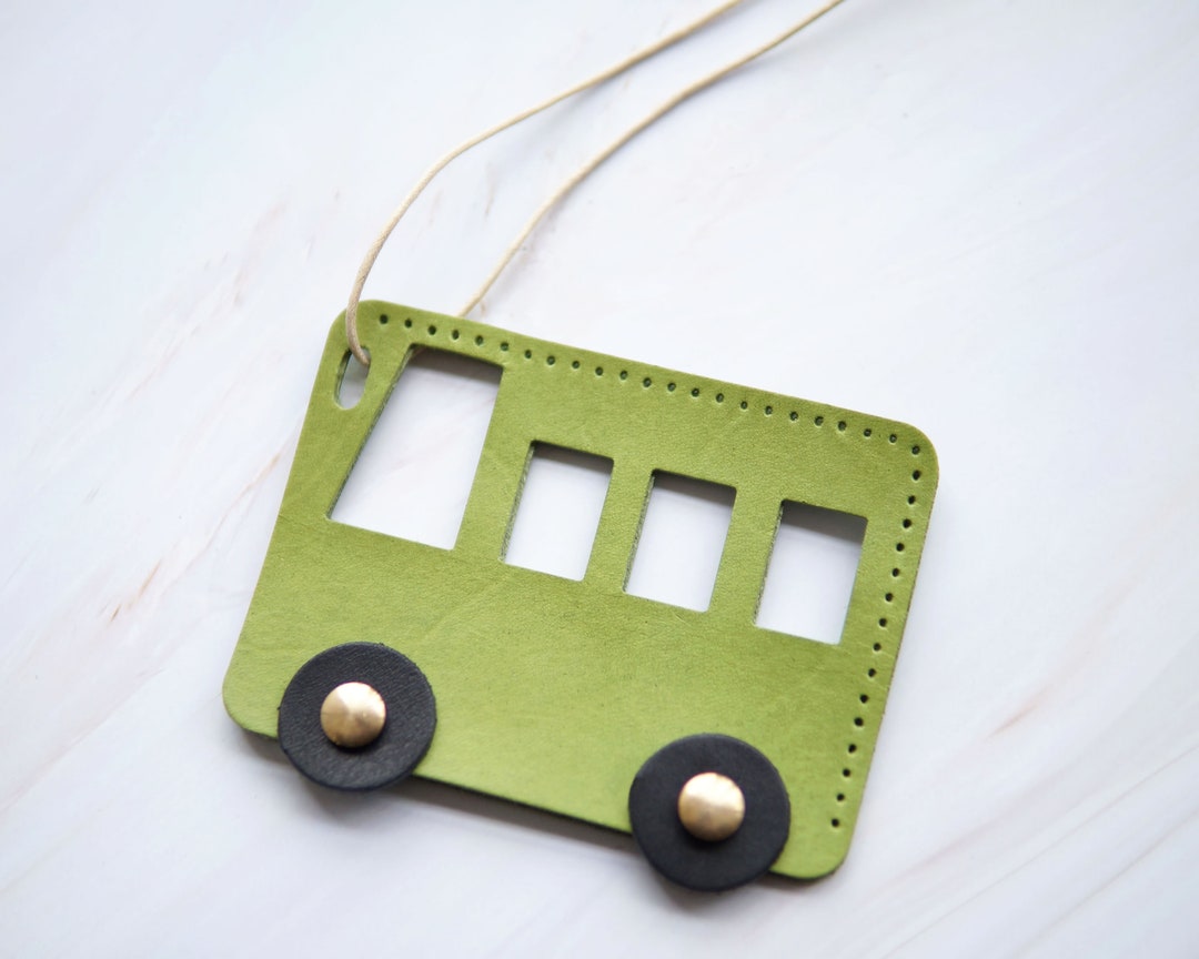 Leather Card Case DIY Kit Craft Kit Cute Bus Card Case Card Wallet Card ...