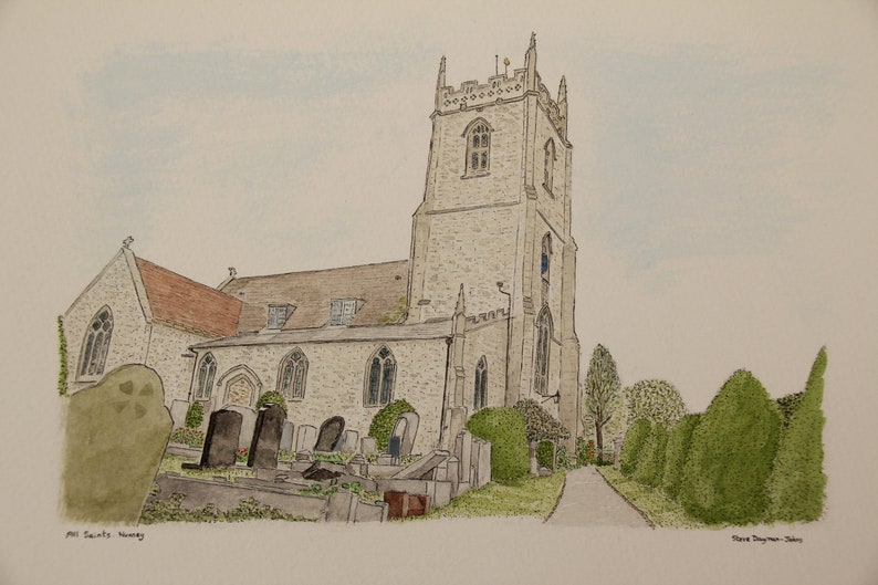 Nunney Church, Nunney Church Pictures, Nunney Church Paintings, Church ...