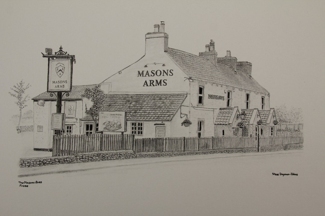 Frome Pubs, Drawings of Pubs, Pencil Sketches of Pubs, Custom Postcards ...