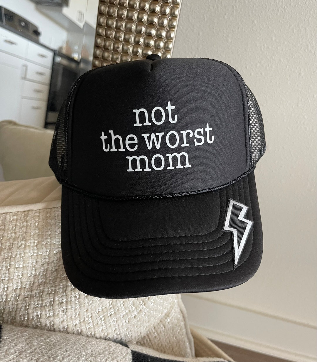 Not the Worst Mom Trucker Hat - Etsy
