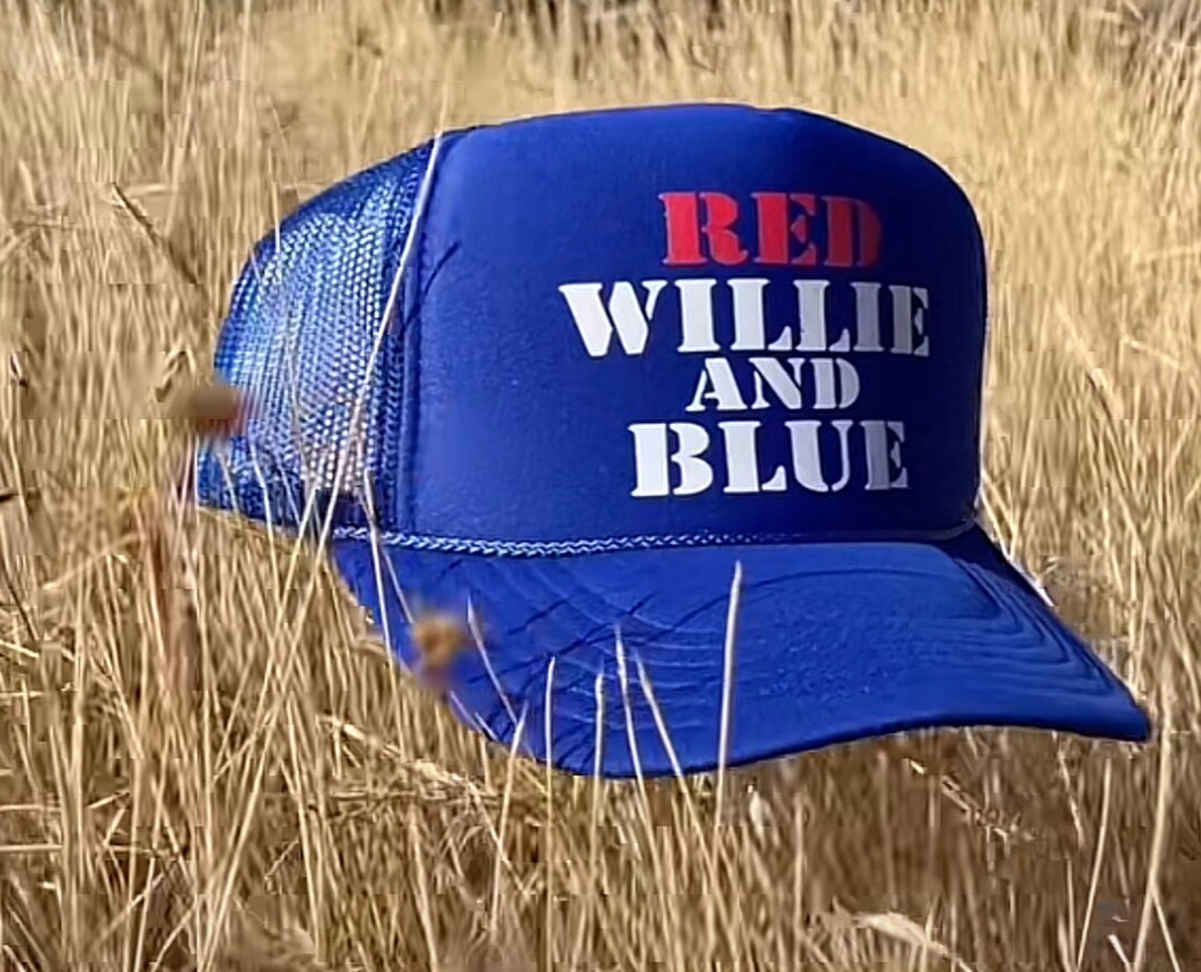Red, Willie and Blue Trucker Hat - Etsy