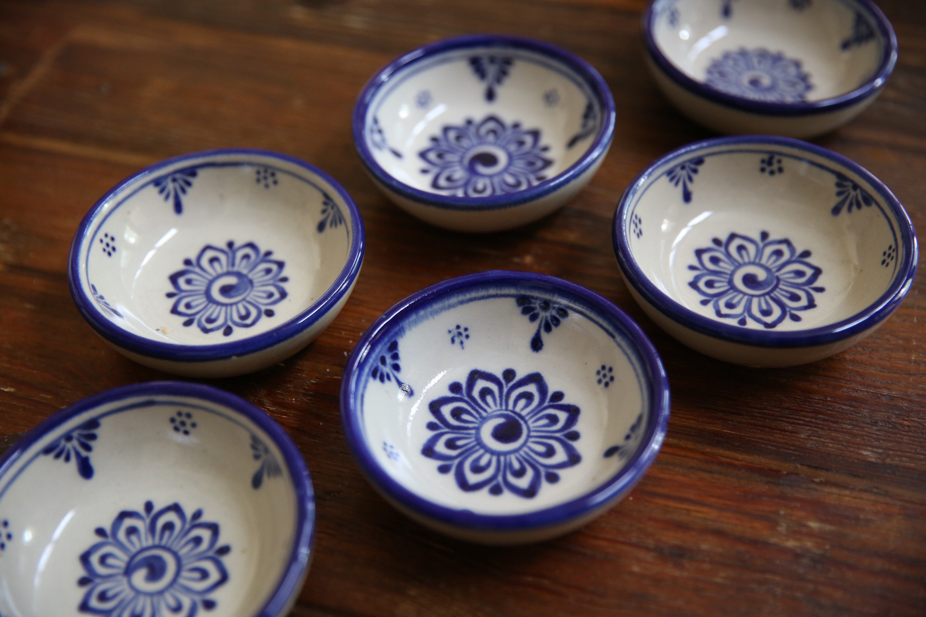 Hand Decorated Ceramic Small Stoneware Bowls - Set of 6 - Etsy