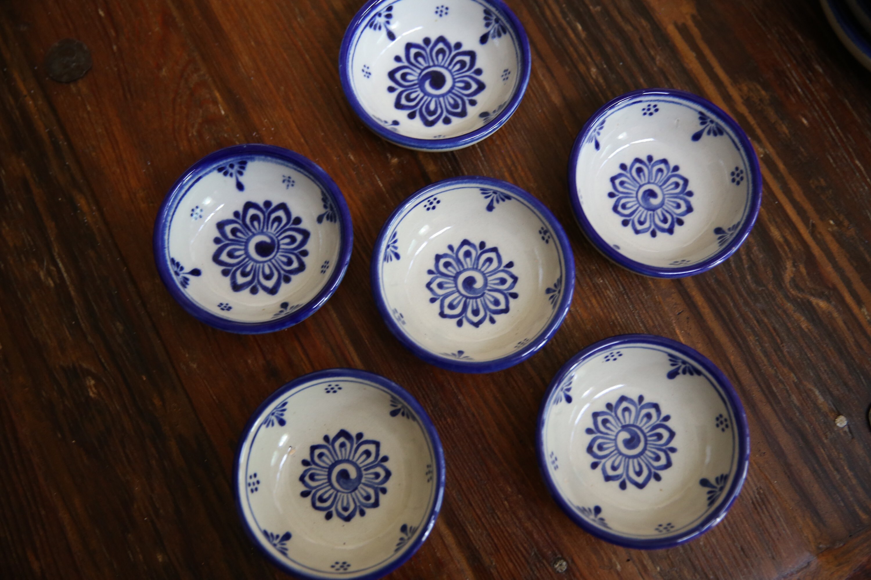 Hand Decorated Ceramic Small Stoneware Bowls - Set of 6 - Etsy
