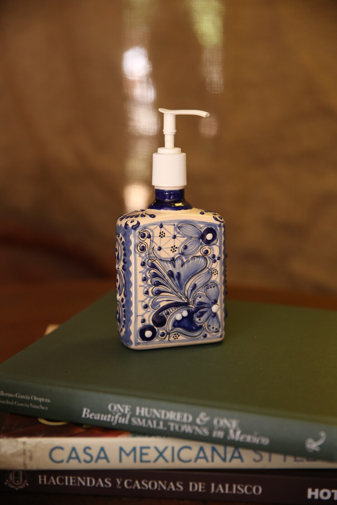 Modern Talavera Ceramic Mexican Liquid Soap Dispenser - Etsy