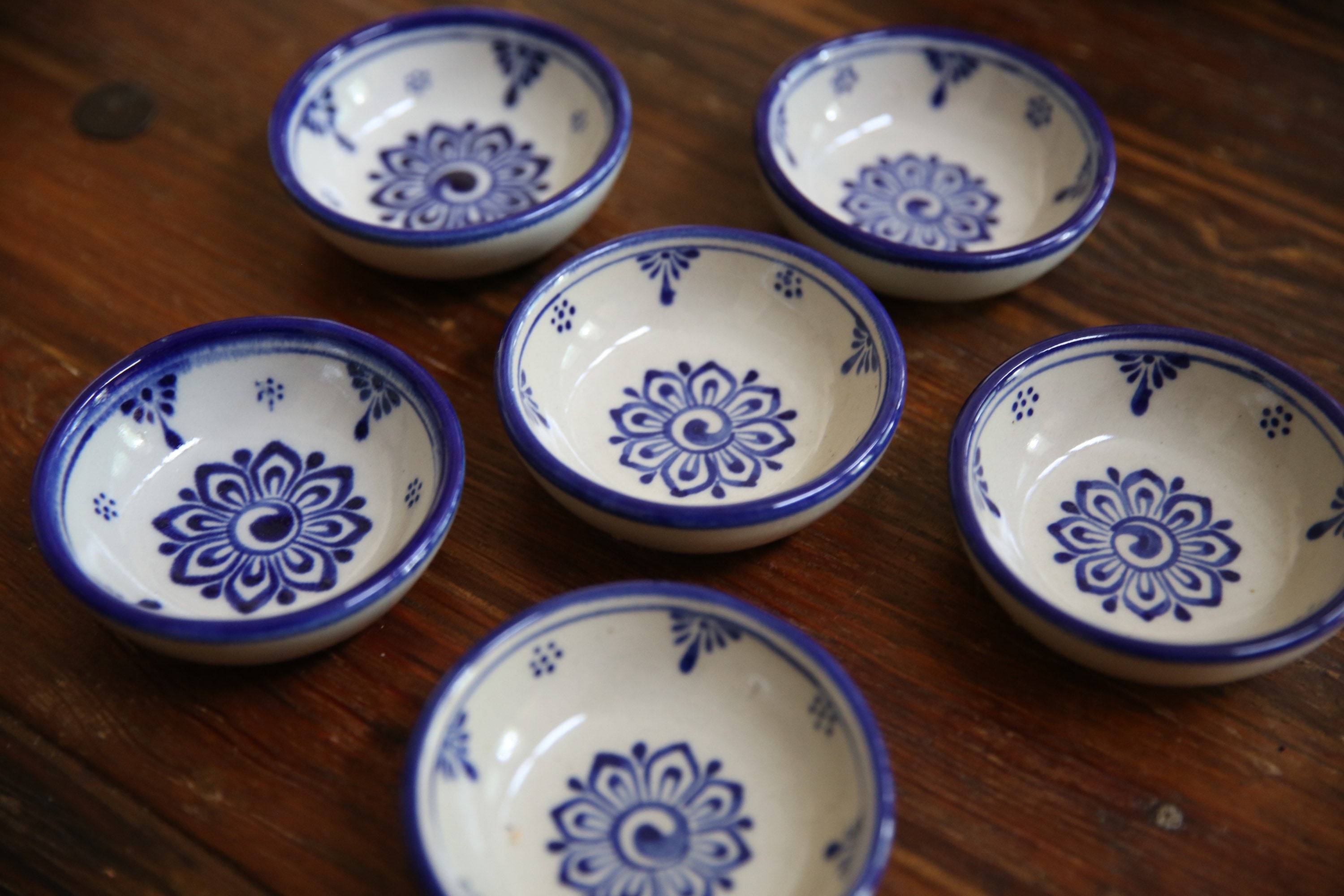 Hand Decorated Ceramic Small Stoneware Bowls - Set of 6 - Etsy