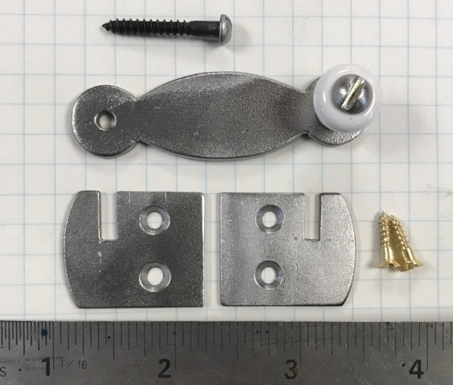 Early American Style Cabinet Latch With Porcelain Knob - Etsy
