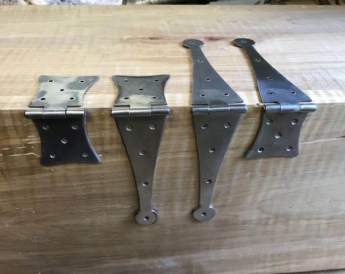 4 HUGE STRAP HINGES, Extra Large T Hinge, 18" Long, Forged, Gate, Barn ...