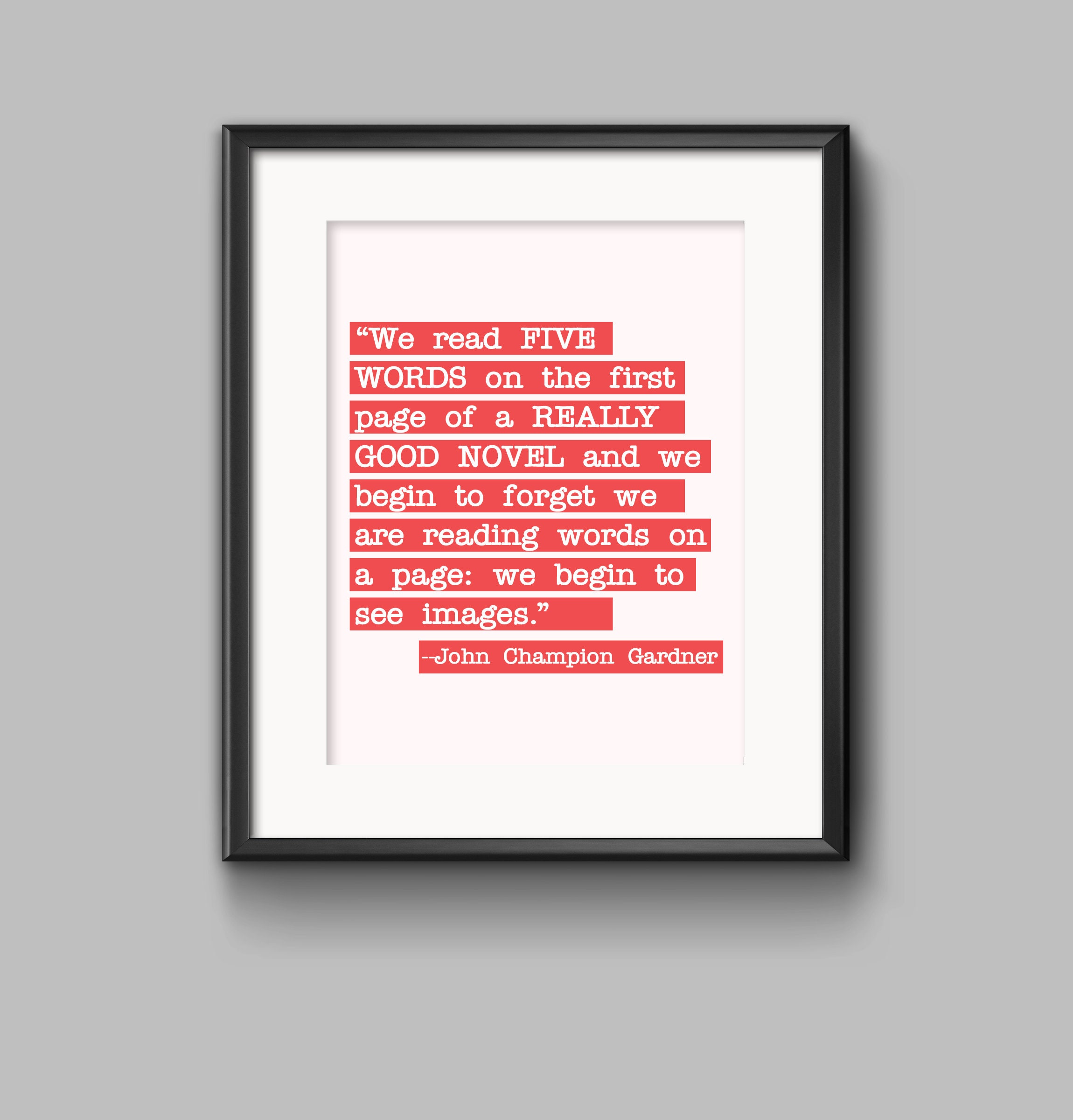 First Five Words of a Great Novel - Etsy