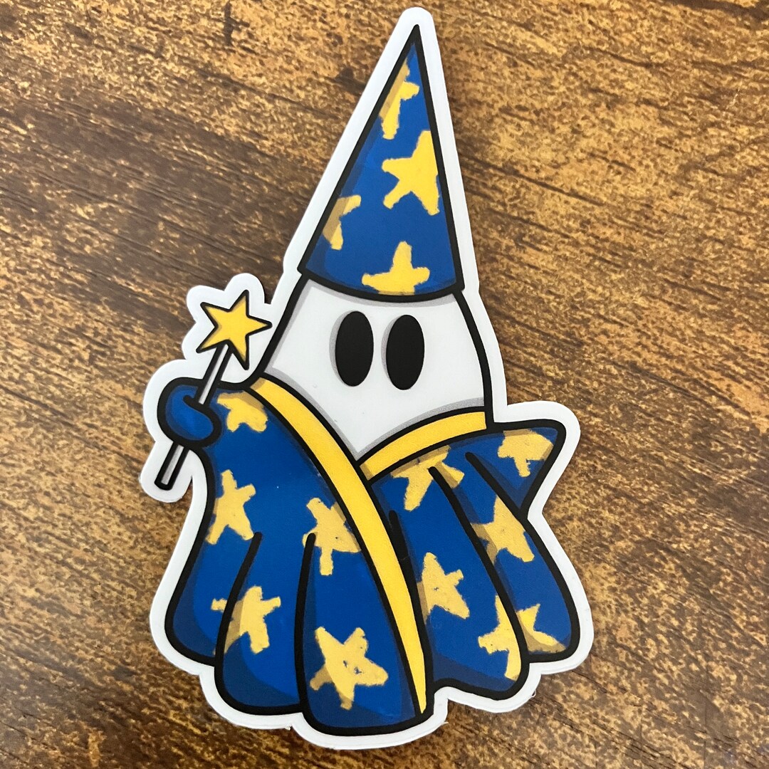 Wizard Ghost Sticker Cute Waterproof Sticker 3 X 1.75 - Etsy