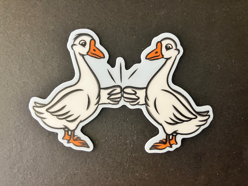 Goosebumps Geese Fist Bump Vinyl Sticker - 2" X 3" -waterproof Matte ...