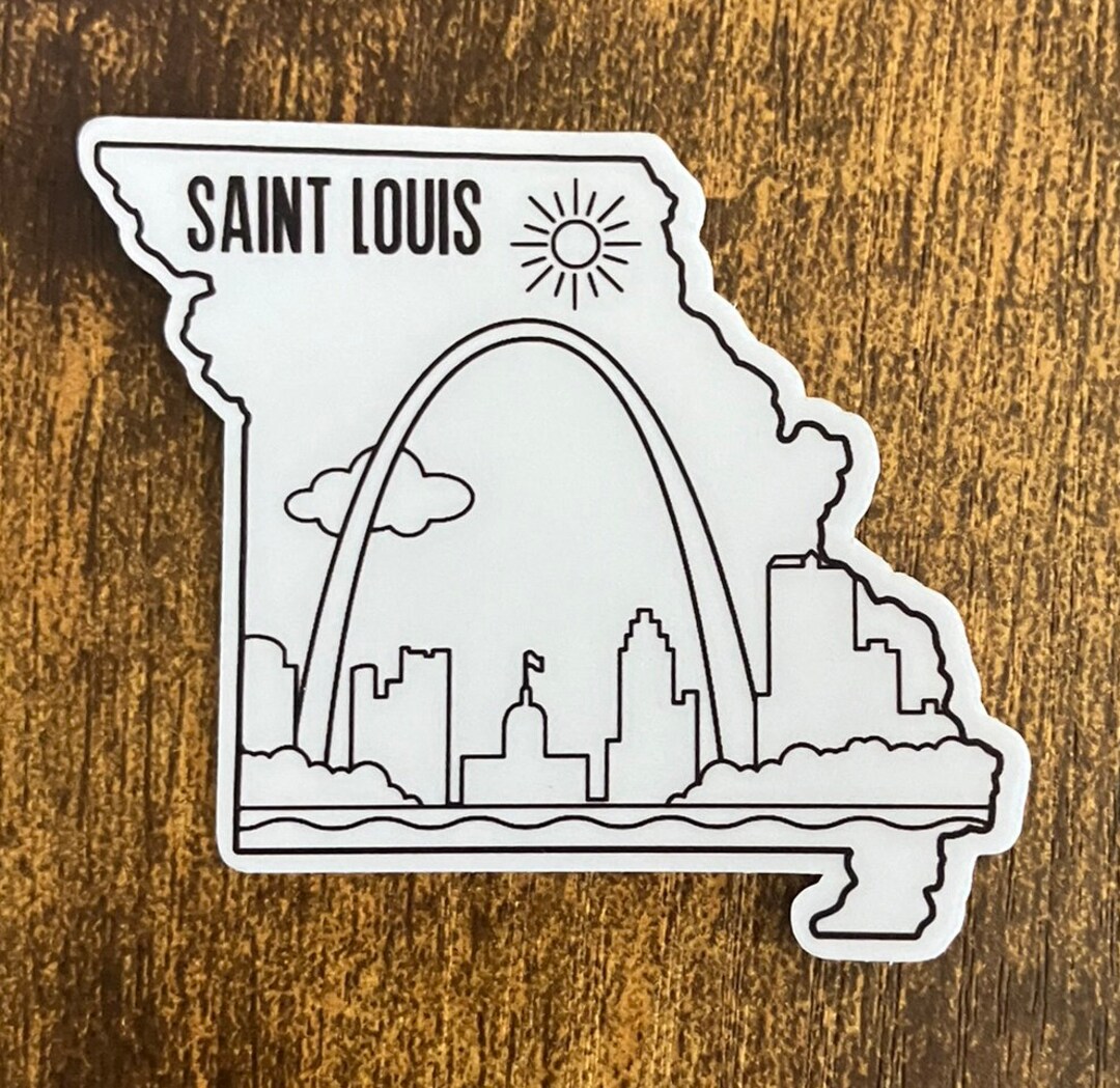 St. Louis Sticker: Downtown Line Art, Matte Vinyl (2.5" X 2") - Etsy