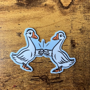 Goosebumps Geese Fist Bump Vinyl Sticker - 2" X 3" -waterproof Matte ...
