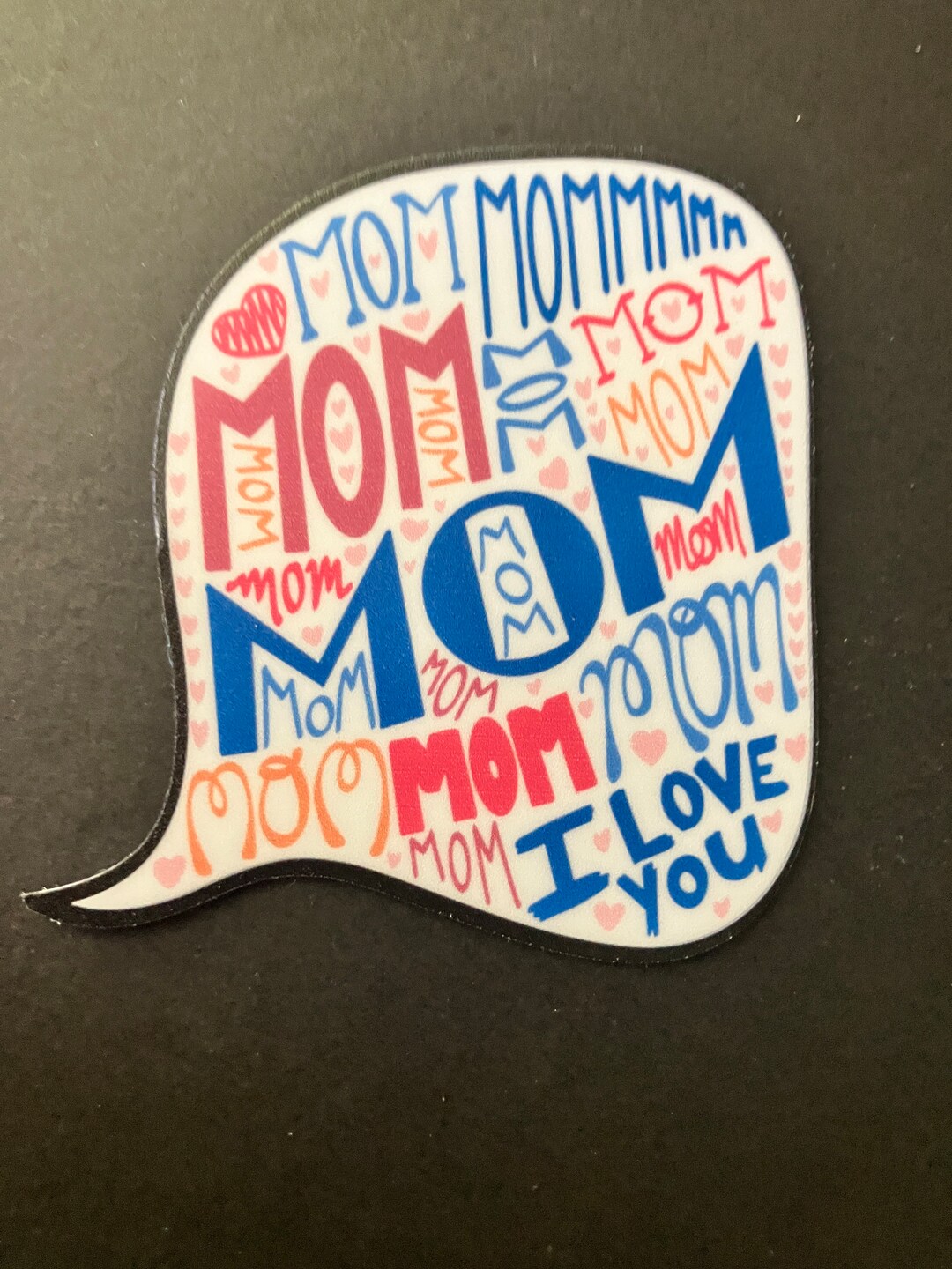 Mom - Speech Bubble Vinyl Sticker - Waterproof - 2.5" X 2.4" - Etsy