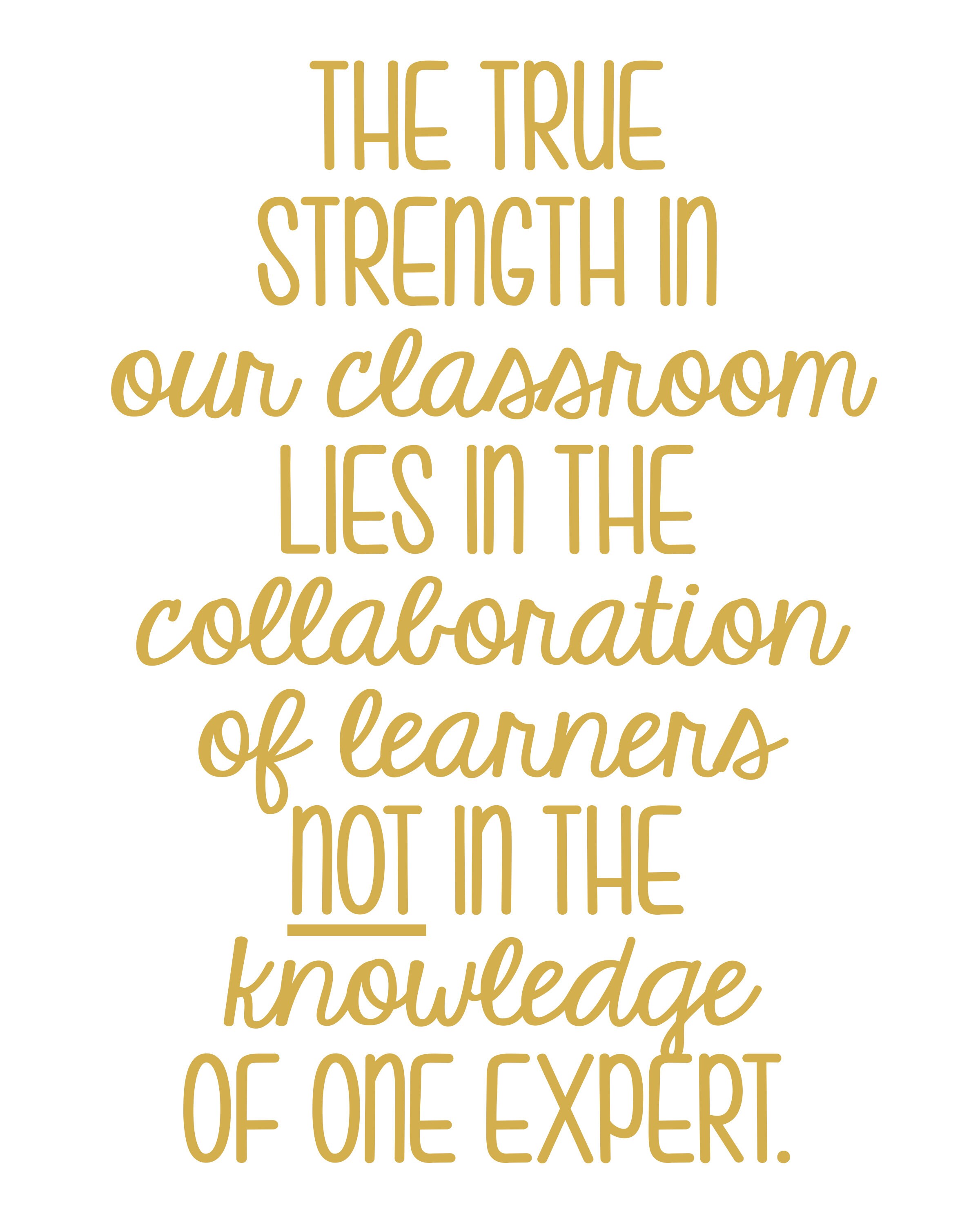 Classroom Collaboration Quote Print (high Res PDF) - Etsy