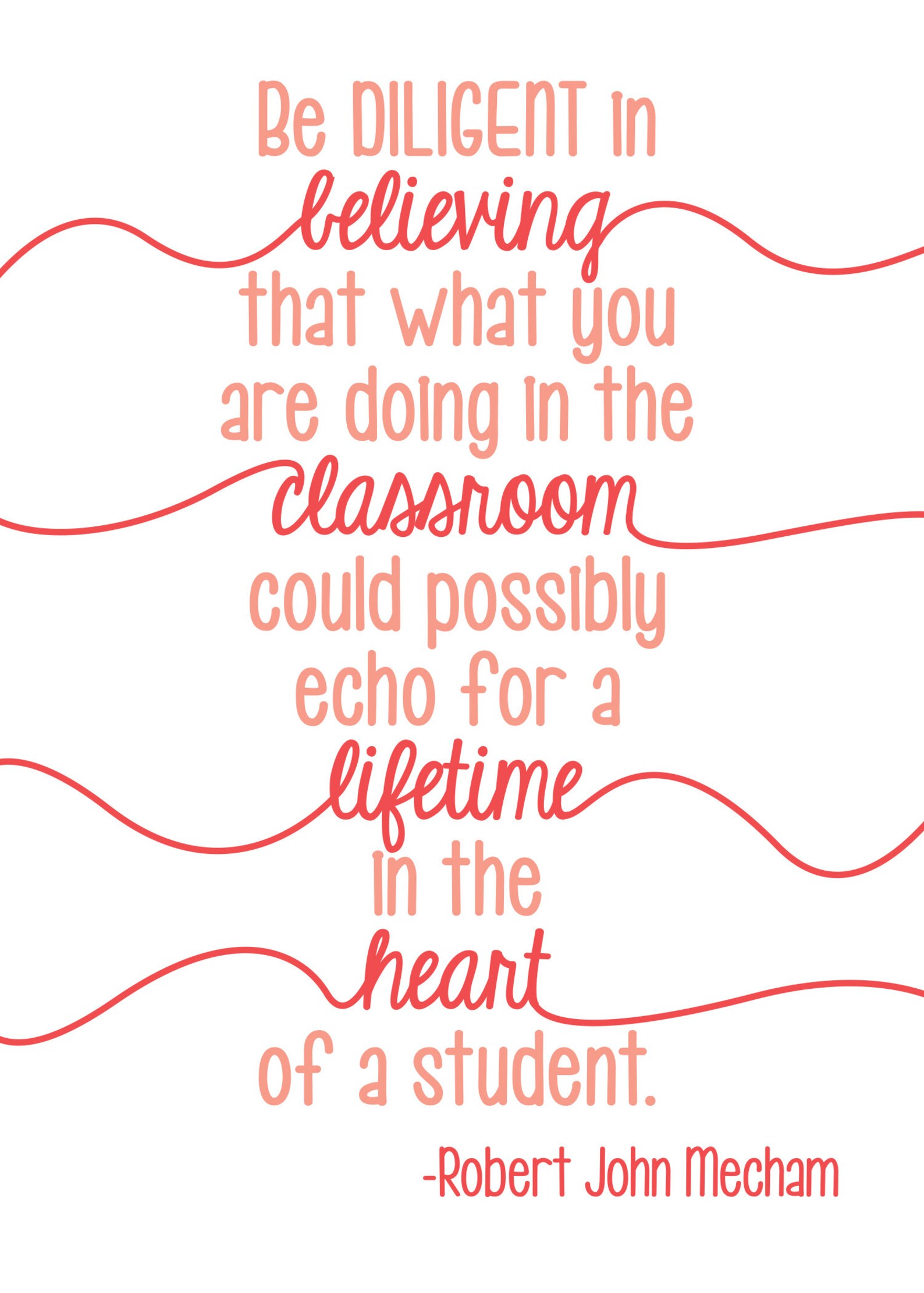 Be Diligent in Believing That What We Do in the Classroom - Etsy