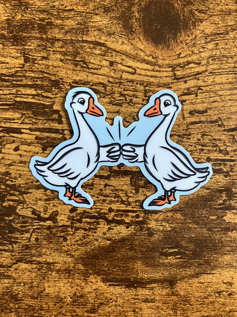 Goosebumps Geese Fist Bump Vinyl Sticker - 2" X 3" -waterproof Matte ...