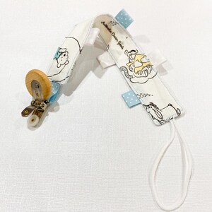 Baby Sensory Pacifier Clip Disney Winnie Pooh Blue Moon Stars Clouds ...
