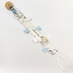Baby Sensory Pacifier Clip Disney Winnie Pooh Blue Moon Stars Clouds ...