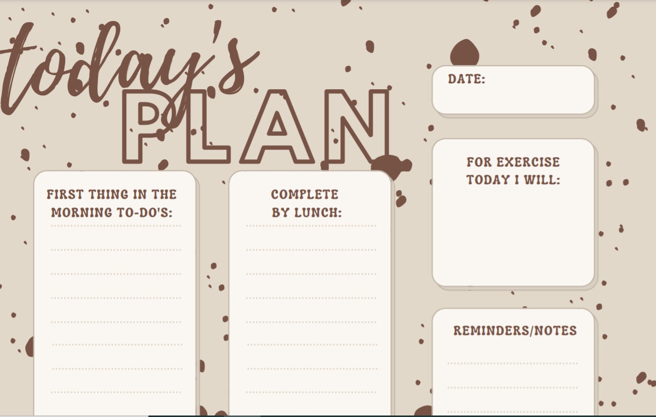 Daily Planner: To-do List, Schedule, Organizer, Weekly Planner - Etsy